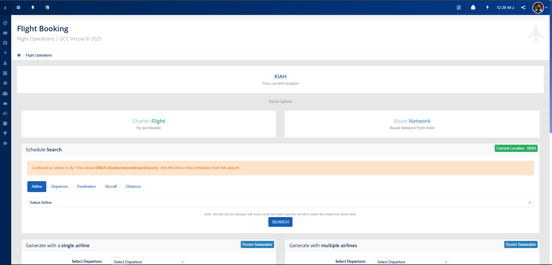 Booking flight via iCrew | GCC Virtual Wiki